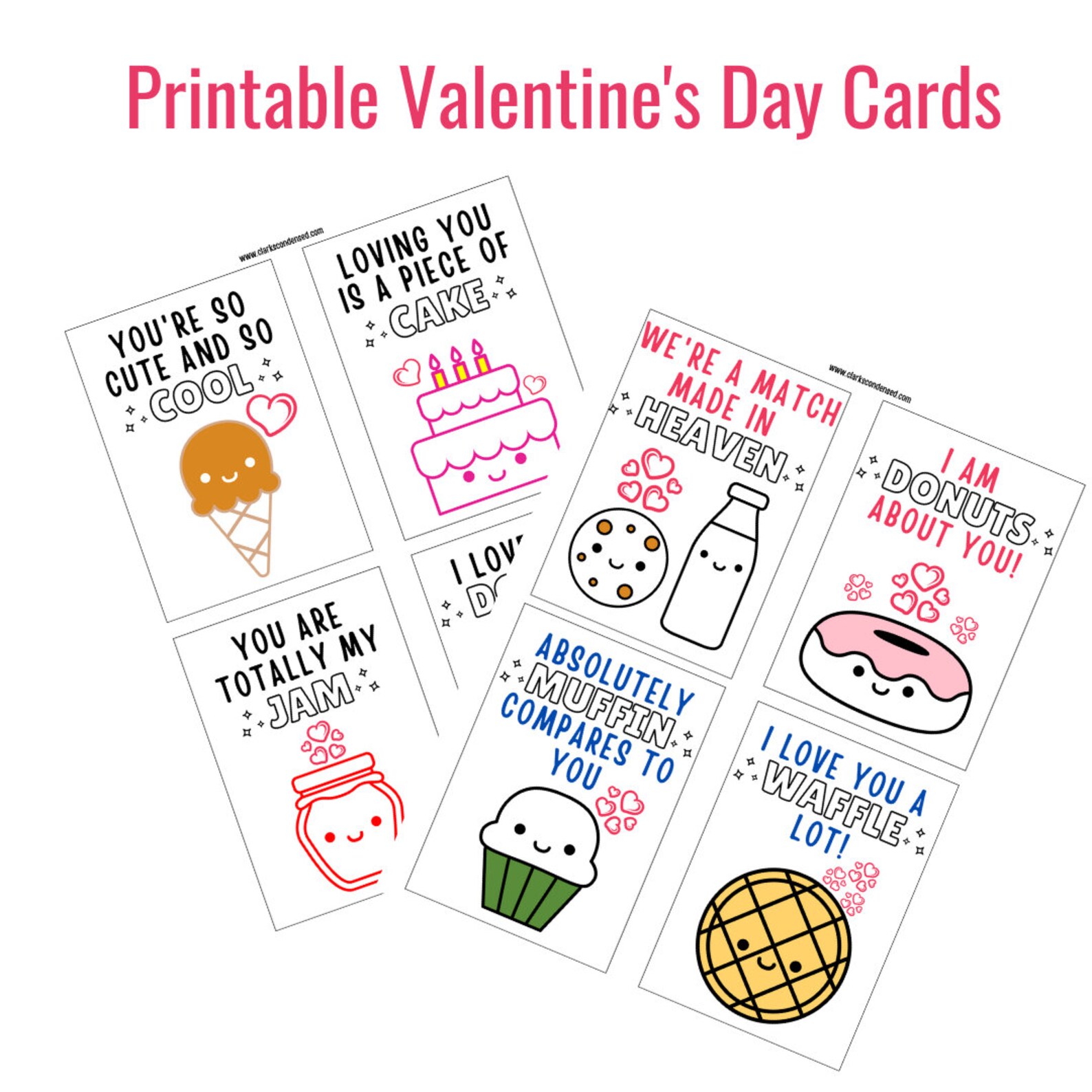 Printable Valentine's Day Cards for Kids Printable Cards - Etsy
