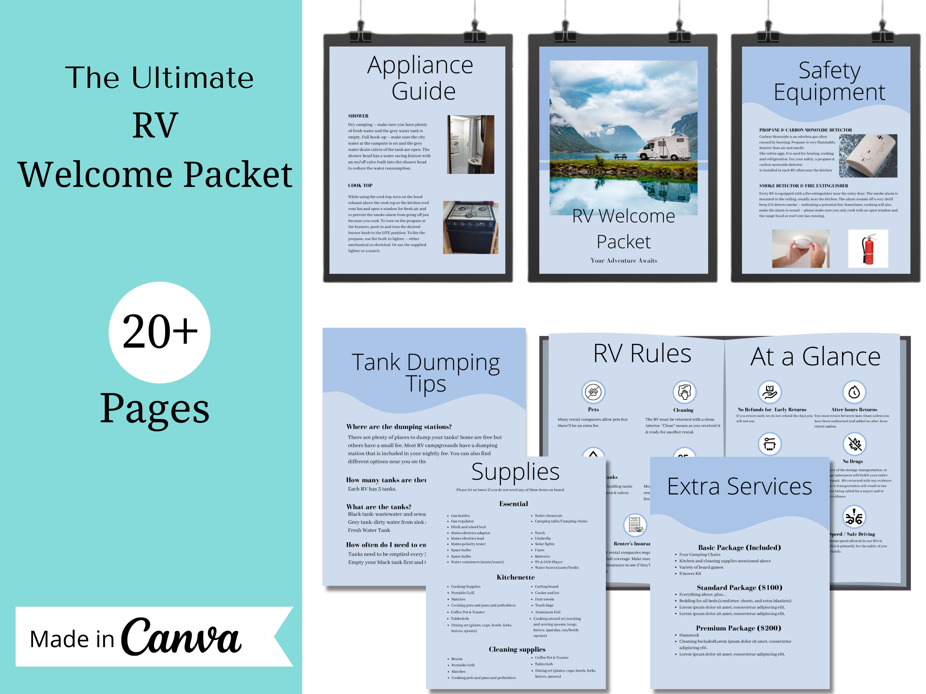 Rv Rental Welcome Book, Rv Guidebook, Airnbn, Rv Welcome Guide Template ...