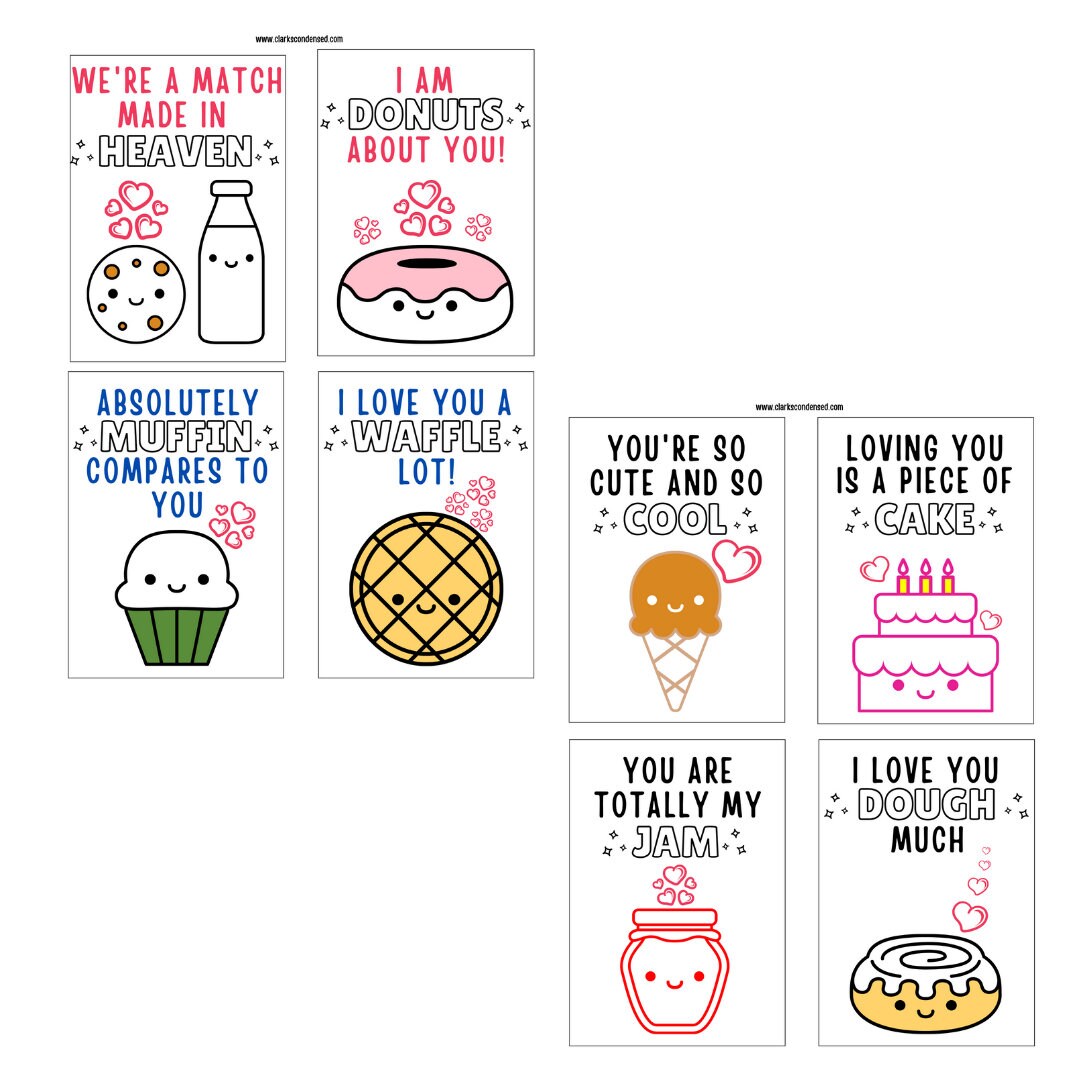 Printable Valentine's Day Cards for Kids Printable Cards - Etsy