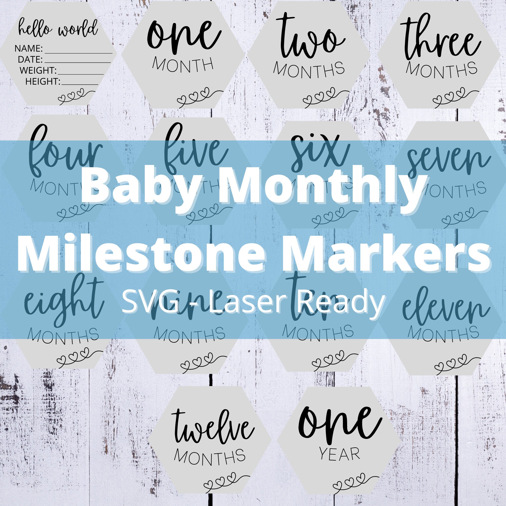 Digital File - Baby Milestone Svg, Baby Milestone Card Svg, Infant ...
