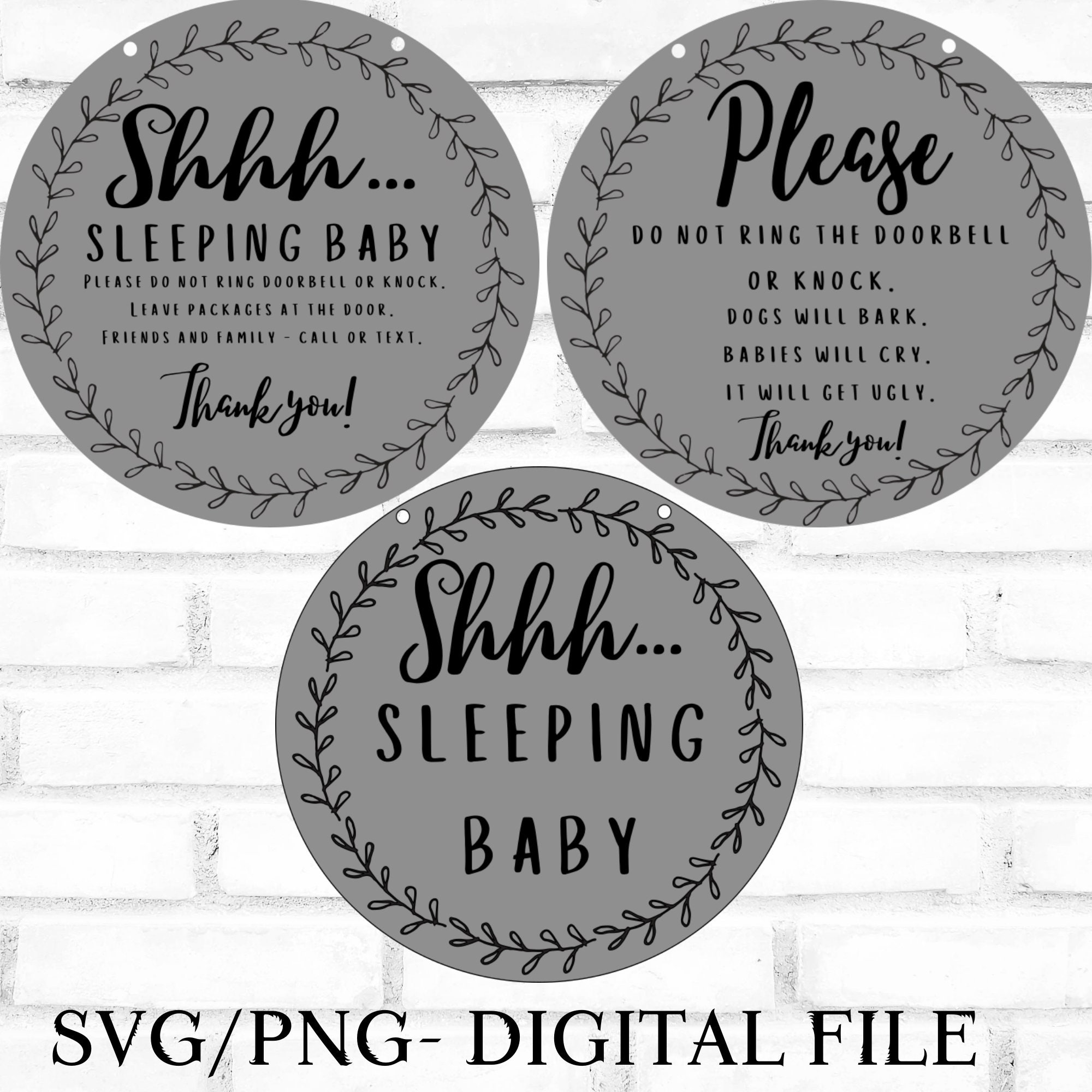 Sleepy Baby Sign Svg, Baby is Sleeping Svg, Glowforge Svg, Baby Shower ...