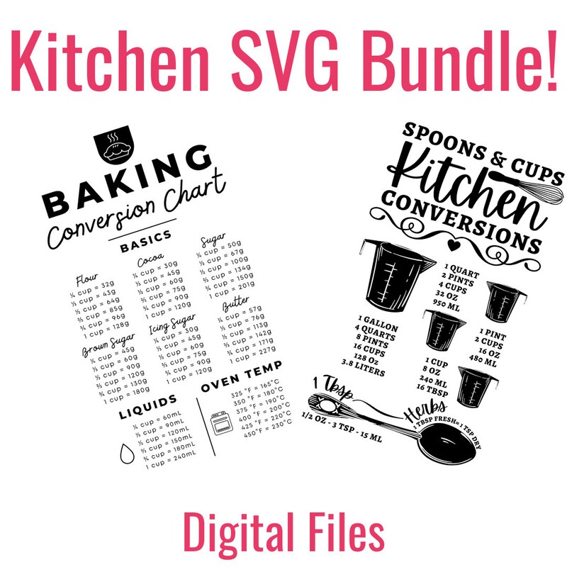 Kitchen Conversions Svg - Etsy