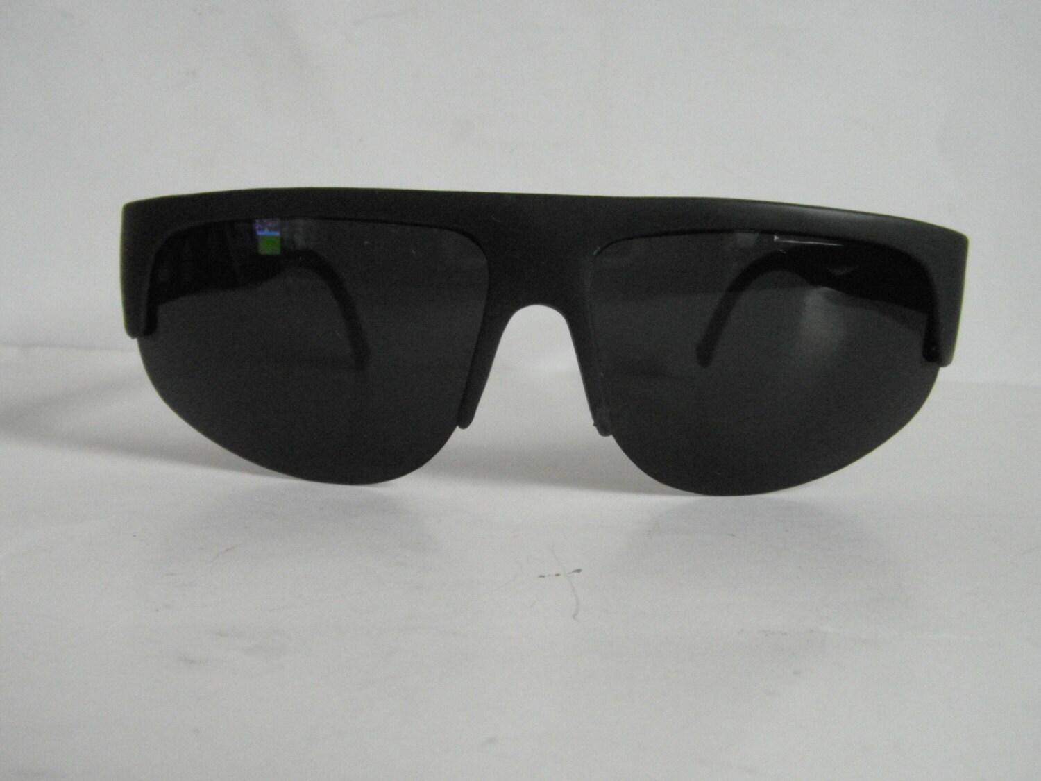 Vintage Matte Black Brow-line Rocker Sunglasses - Etsy