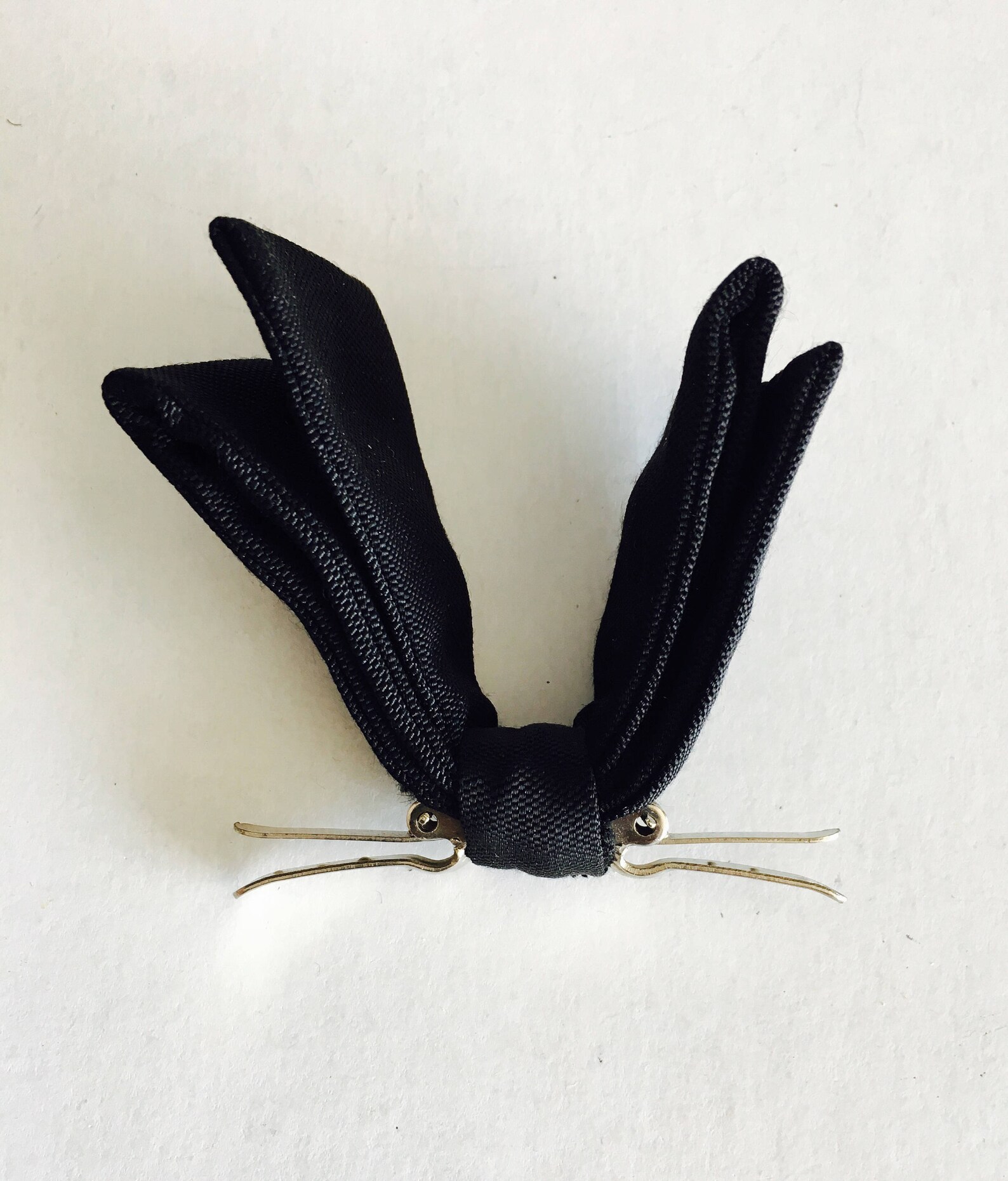 Vintage Black Tenax Bow Clip - Etsy