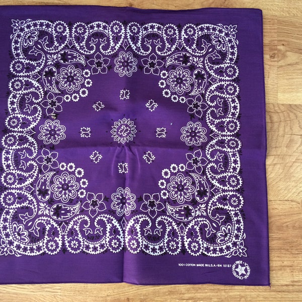 Purple Bandana - Etsy