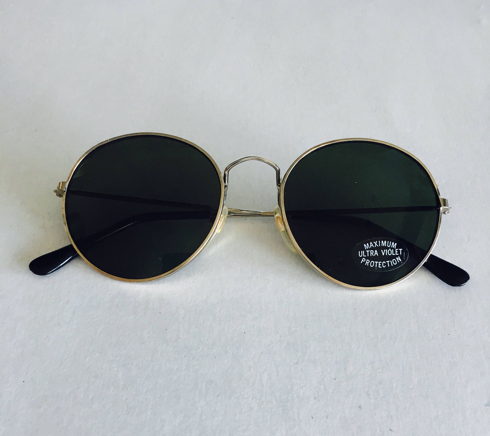 Vintage Silver Round Sunglasses - Etsy