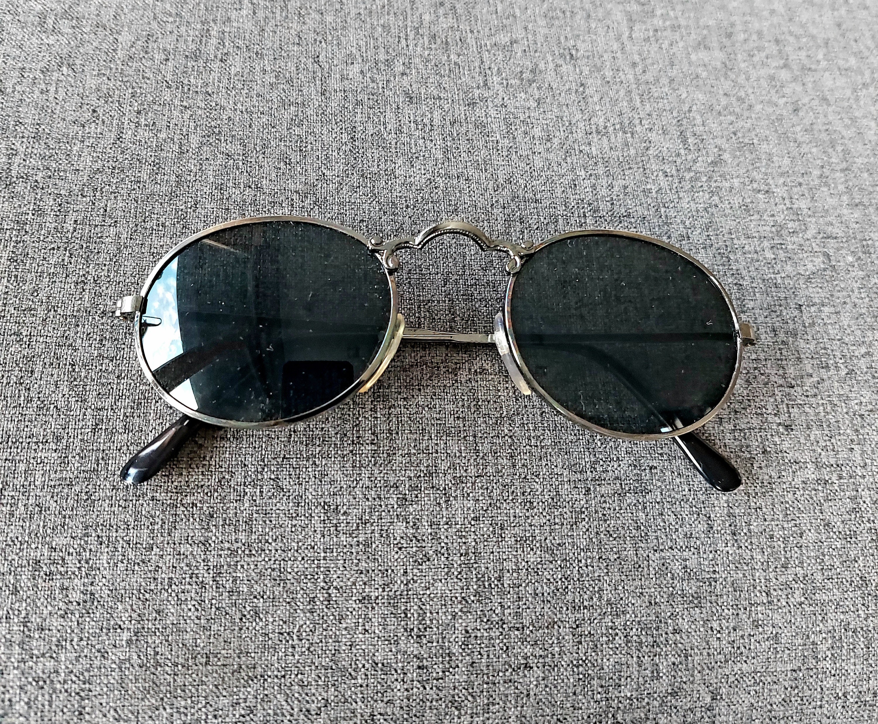 Vintage Gunmetal Eyeglasses With Spring Hinges Vintage Gunmetal Round ...