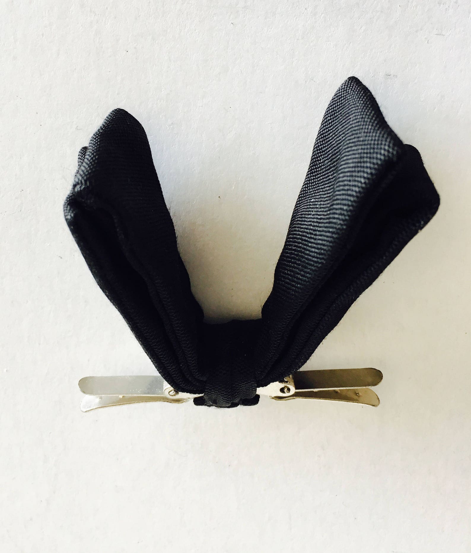Vintage Black Tenax Bow Clip - Etsy