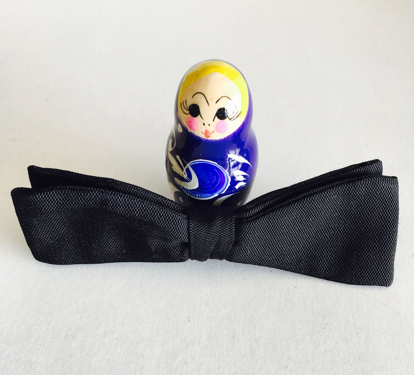 Vintage Black Tenax Bow Clip - Etsy