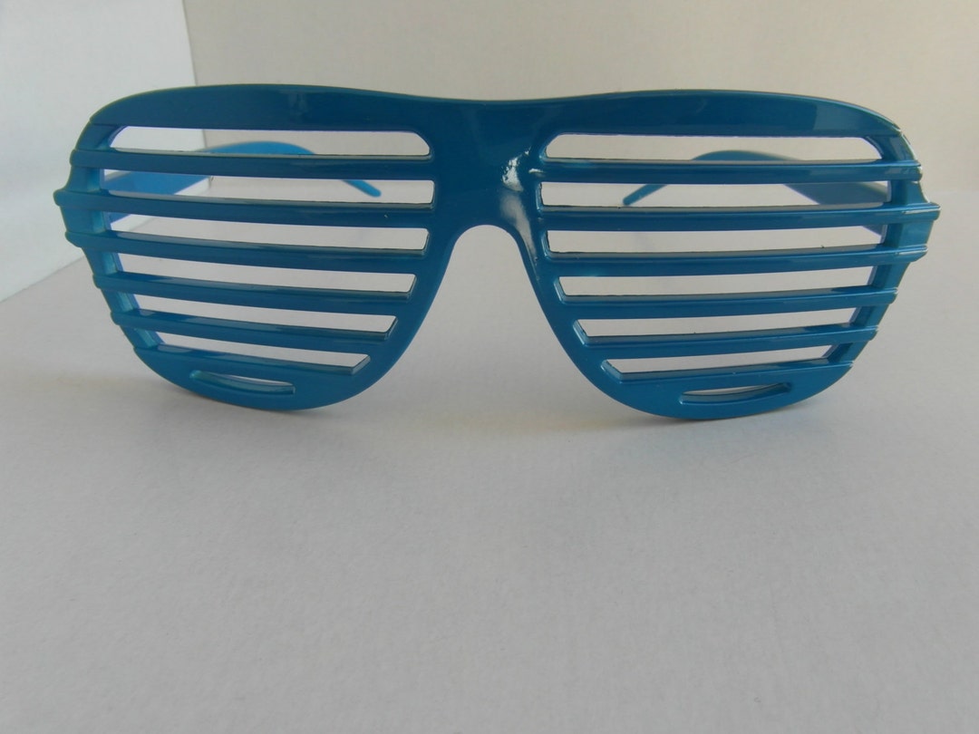 Vintage Glossy True Blue Vented Glasses - Etsy