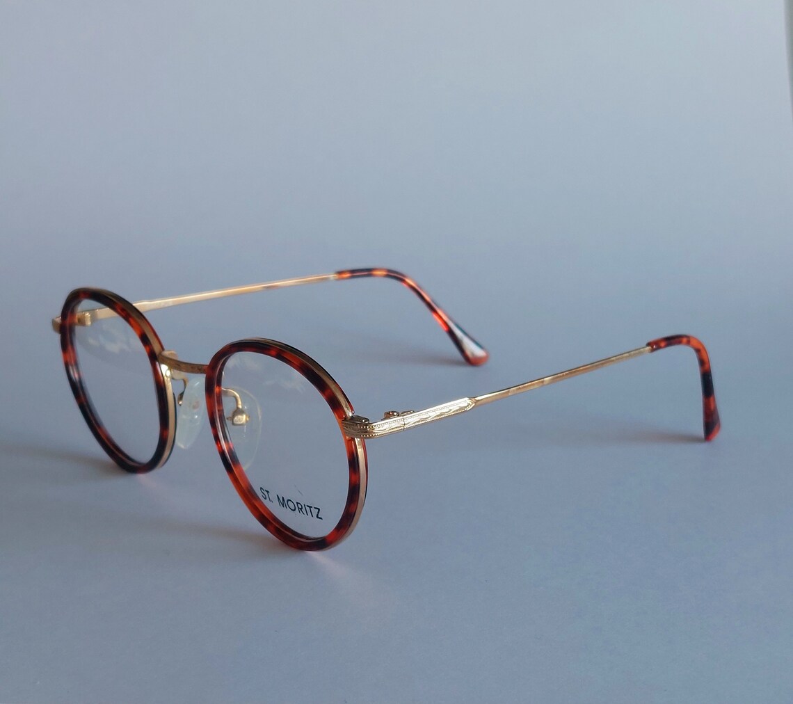 Vintage Gold & Tortoiseshell Round Optical Frame - Etsy