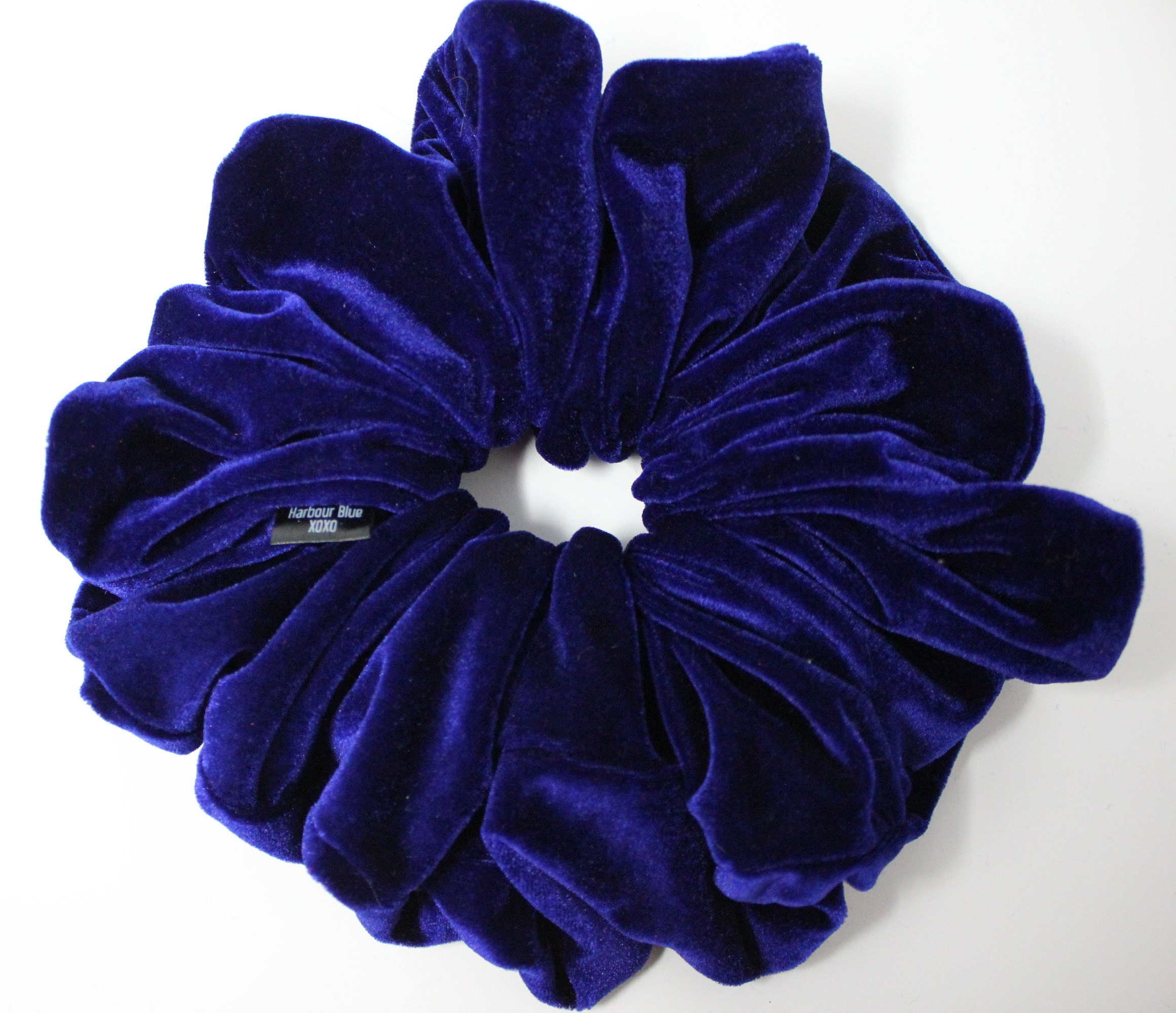 Royal Blue Velvet Scrunchie XXL Scrunchie 9 Diameter - Etsy UK