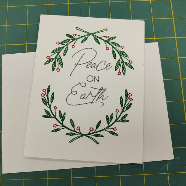 Embroidered Card - Etsy