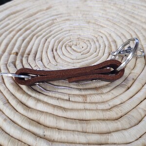 Leather Keychain Key Fob Hooks on Belt Hand Stamped Washer With the ...