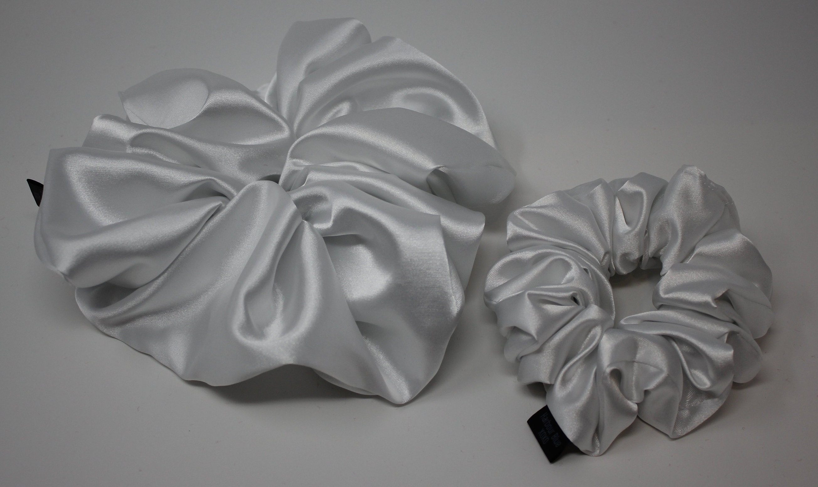 White Satin Scrunchies XXL Scrunchie 9 Diameter Mini - Etsy UK