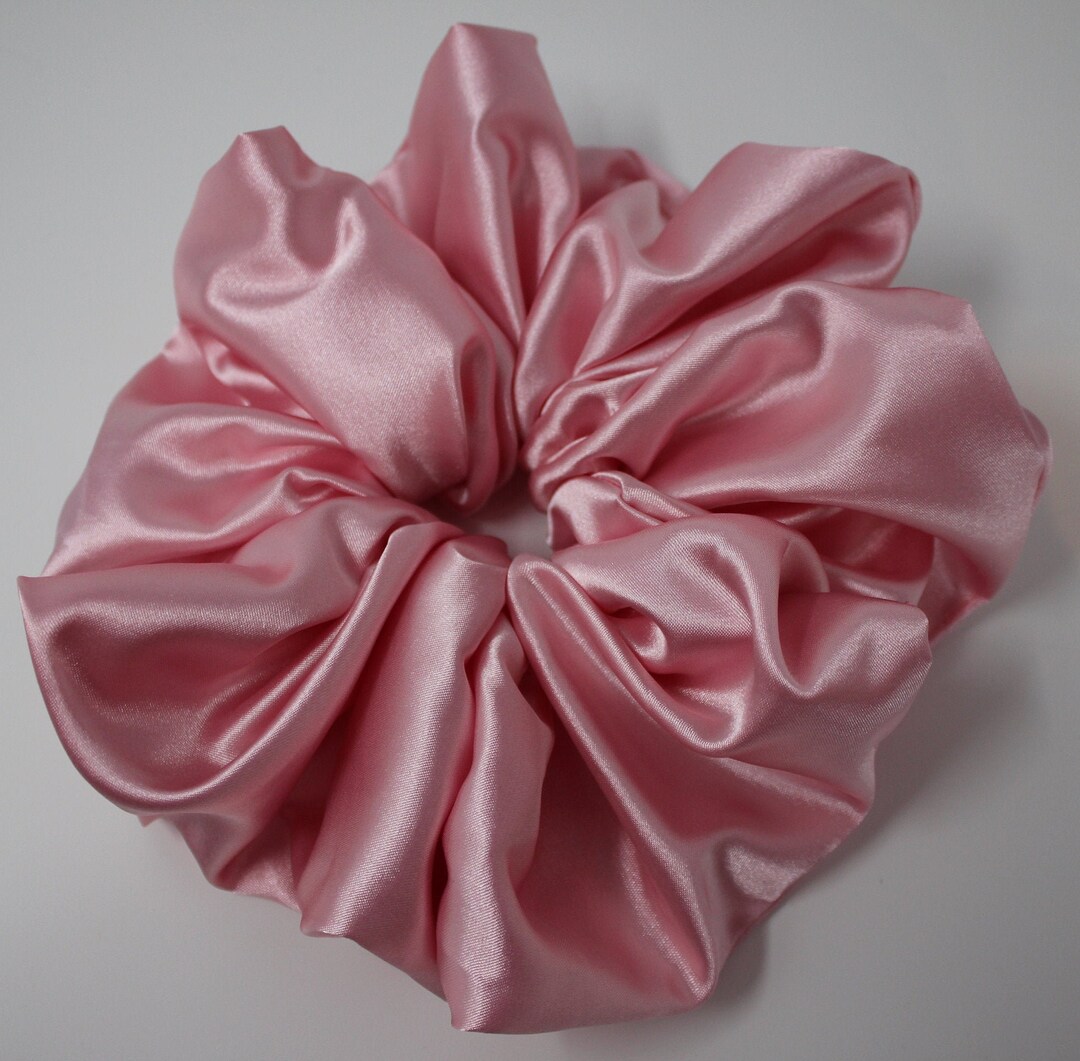 Light Pink Satin Scrunchies XXL Scrunchie 9" Diameter Mini 4" Diameter ...