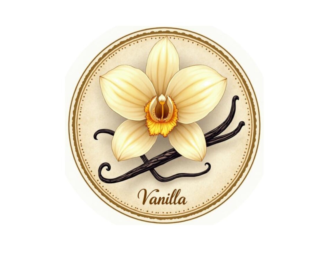 Vanilla Bean Extract Labels – Printable Vanilla Orchid Design (digital ...