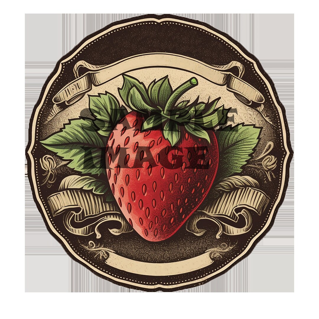 Strawberry Sticker With Flower, Strawberry Sticker, Canning Stickers ...