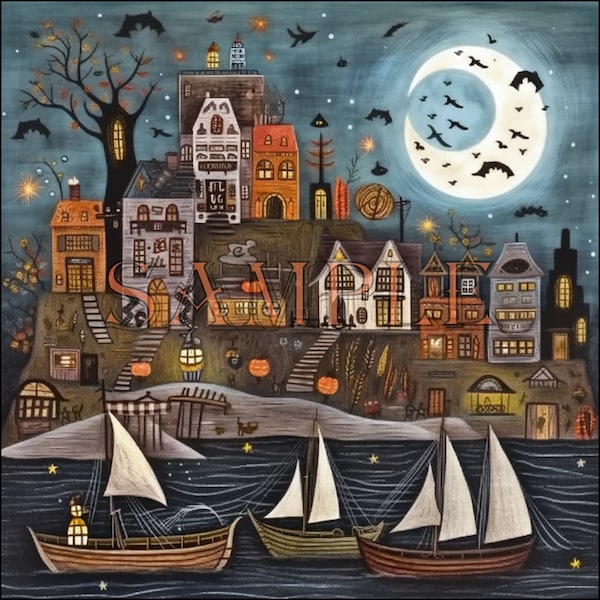 Halloween Folk Art - Etsy