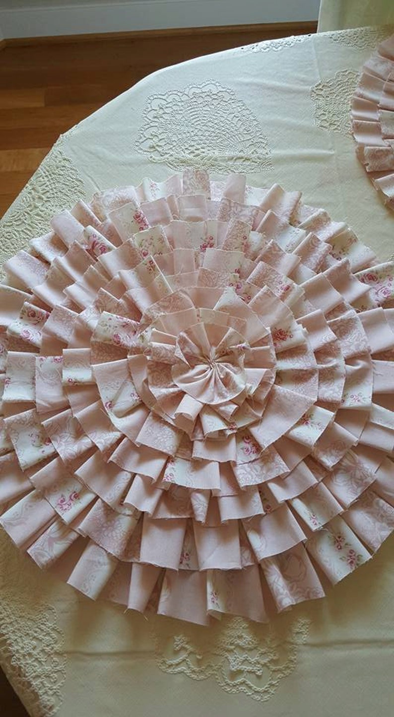 Custom Made to Order Ruffled Placemats Vintage Shabby Chic Floral Place ...