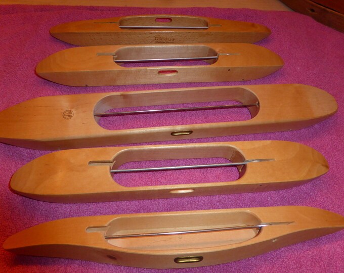 Old Swedish Hand Made Weaving Shuttles in Wood / Set of 5 / Made in ...