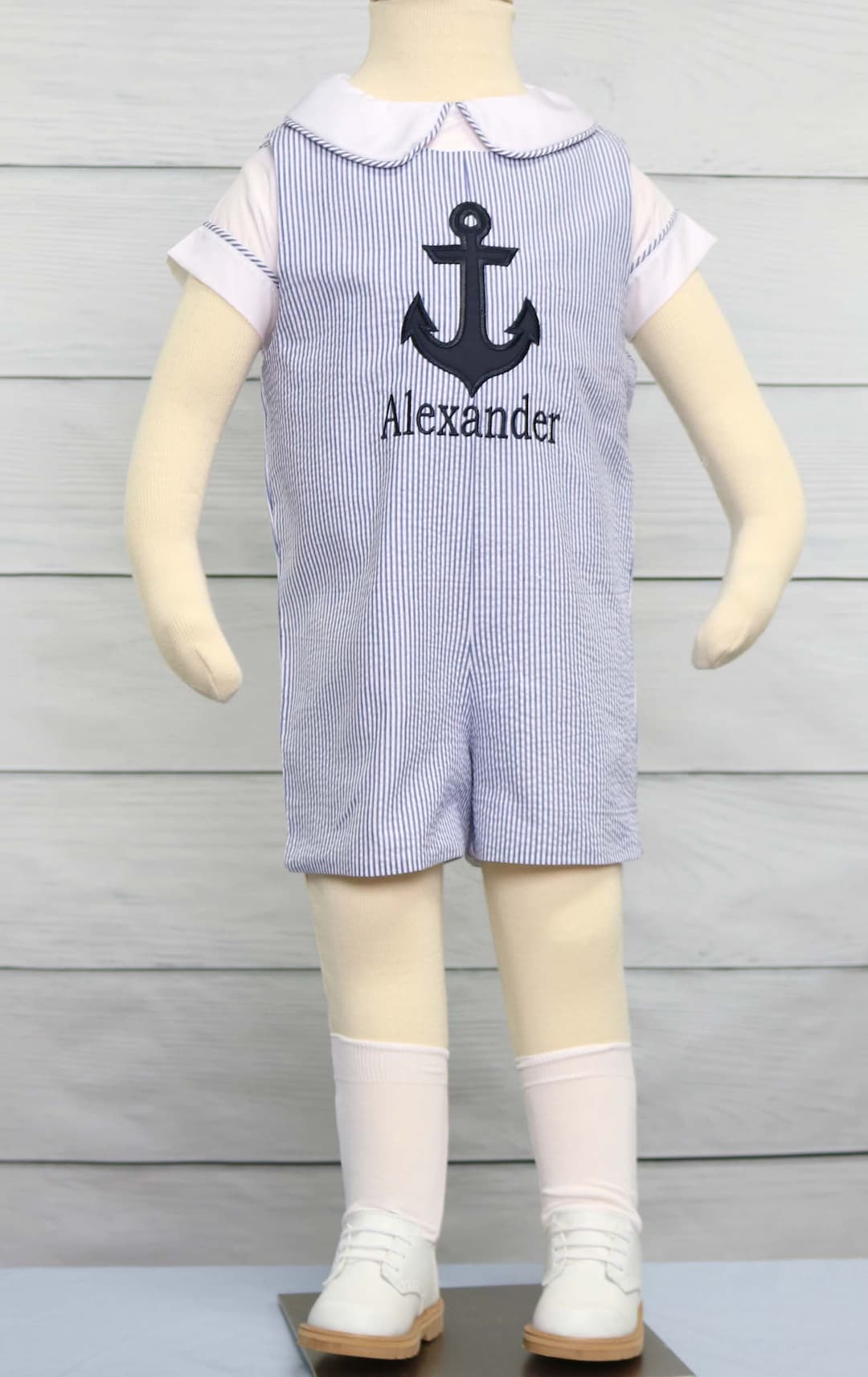Baby Boy Sailor Outfit, Boys Nautical Outfit, Nautical Romper, Matching ...