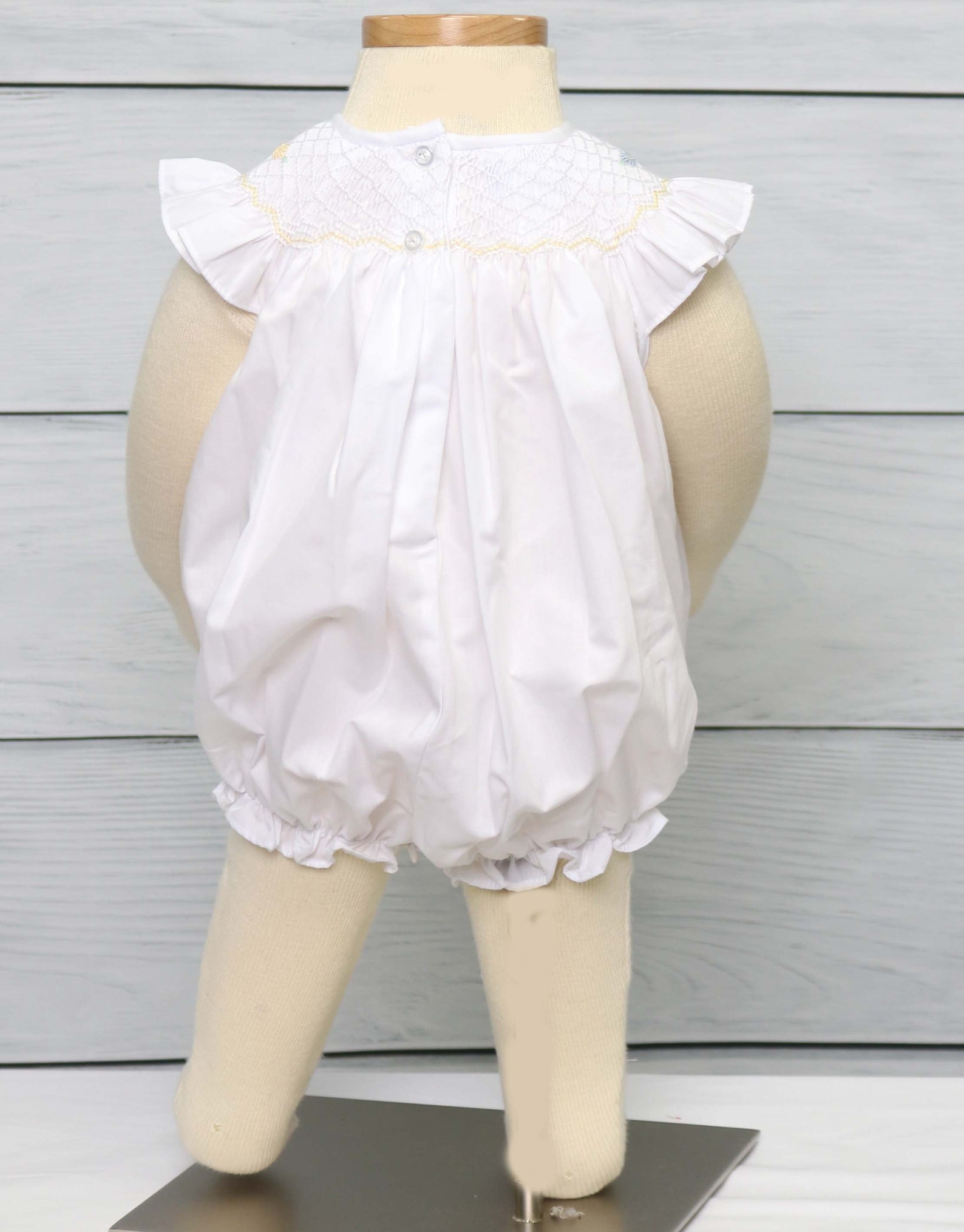 White Smocked Bubble Smocked Bubble Smocked Romper Smocked - Etsy