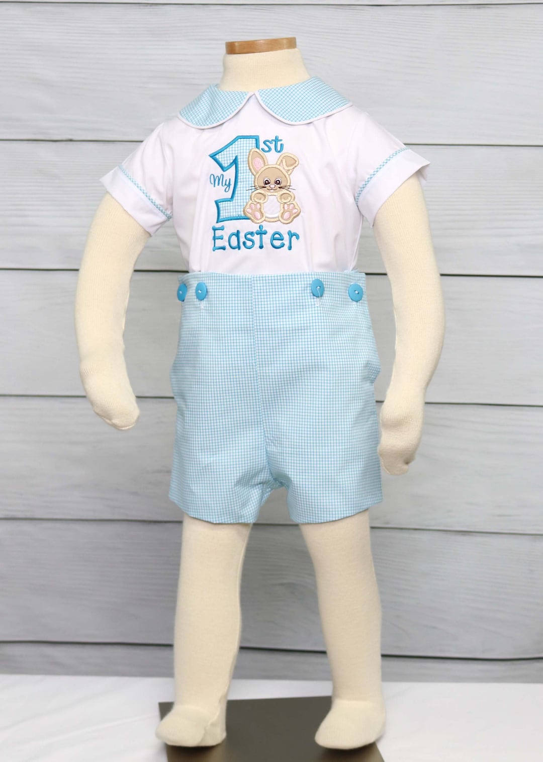 Toddler Boy Easter Outfit for Bunny Rabbit Party With Peter Pan Collar ...