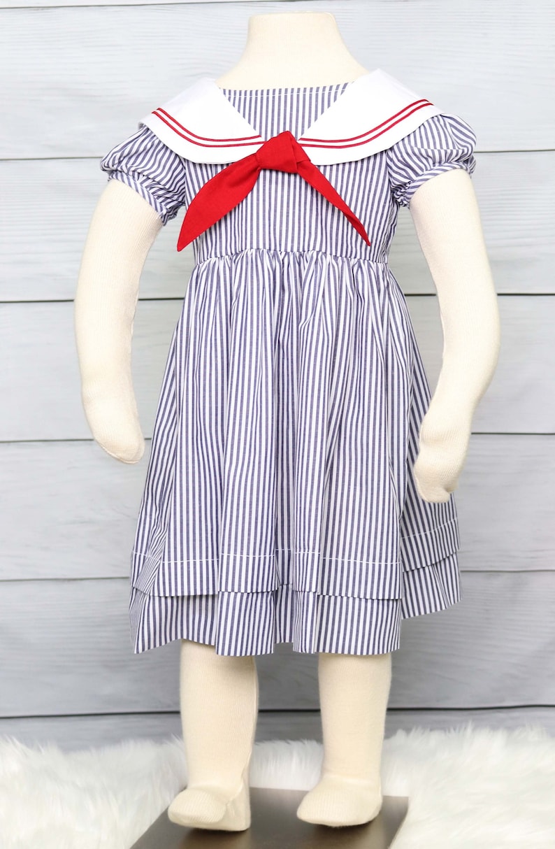 Little Girls Dresses, Sailor Dress, Nautical Clothing, Toddler Sailor ...