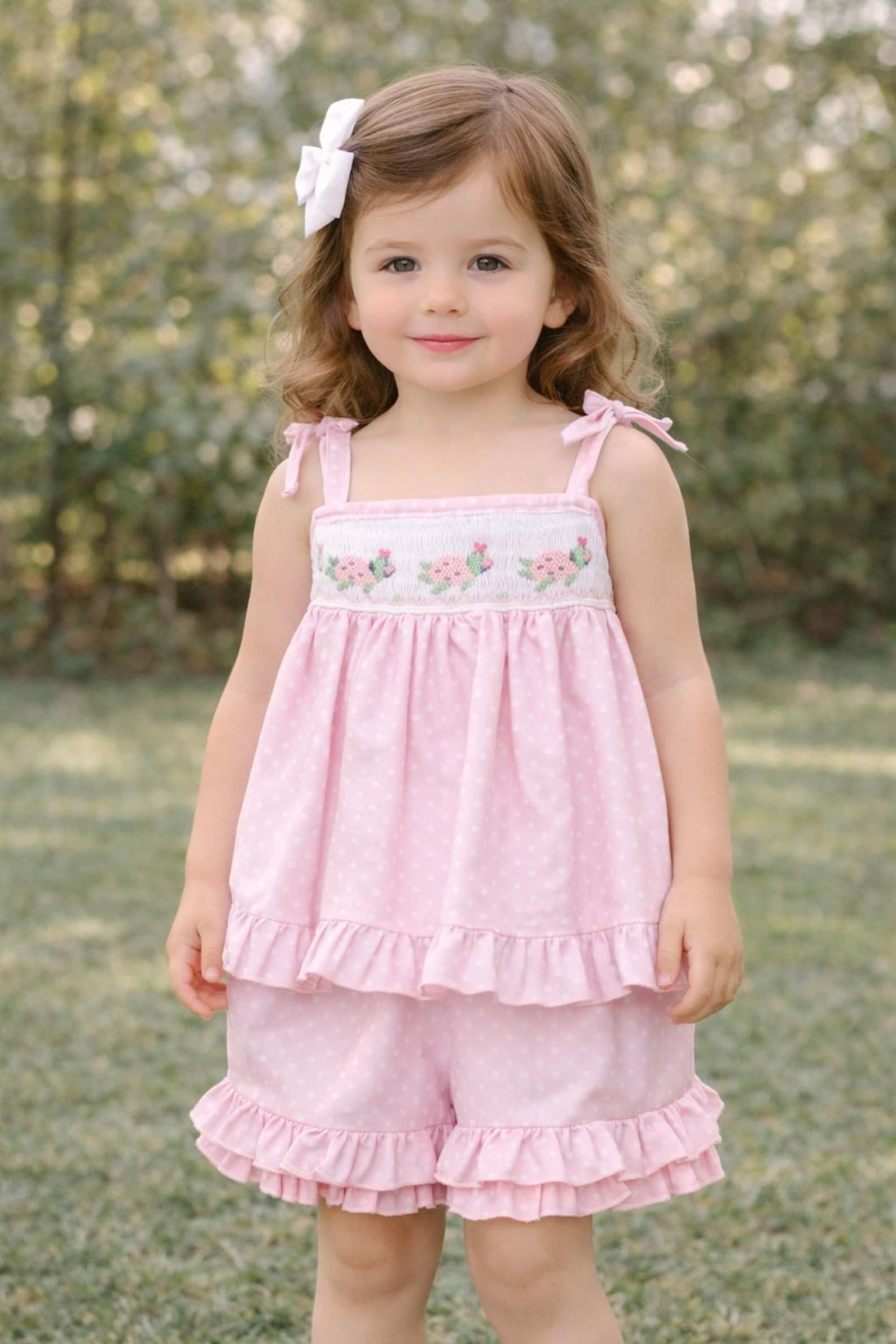 Smocked Short Set, Smocked Kids Clothing, Smocked Beach, Smock Outfit ...