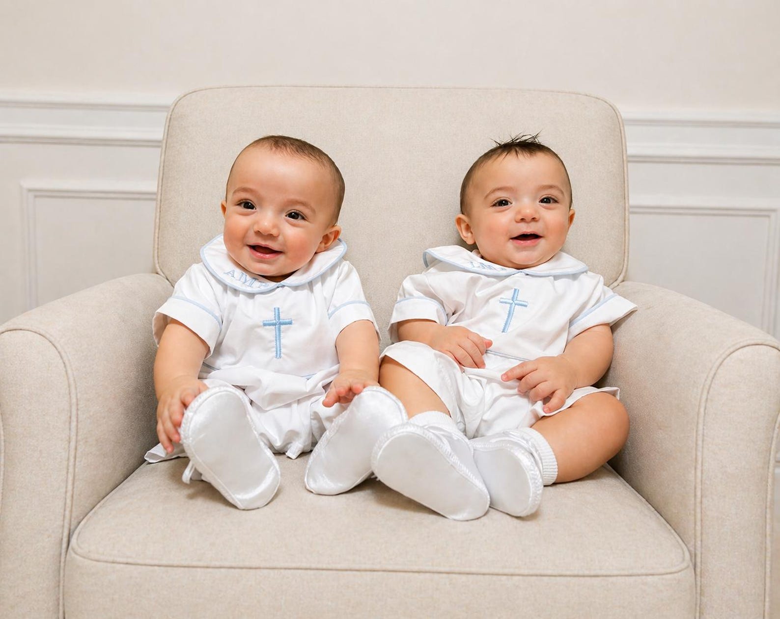 Baby Boy Baptism Outfit - White Christening Suit - Boys Christening ...