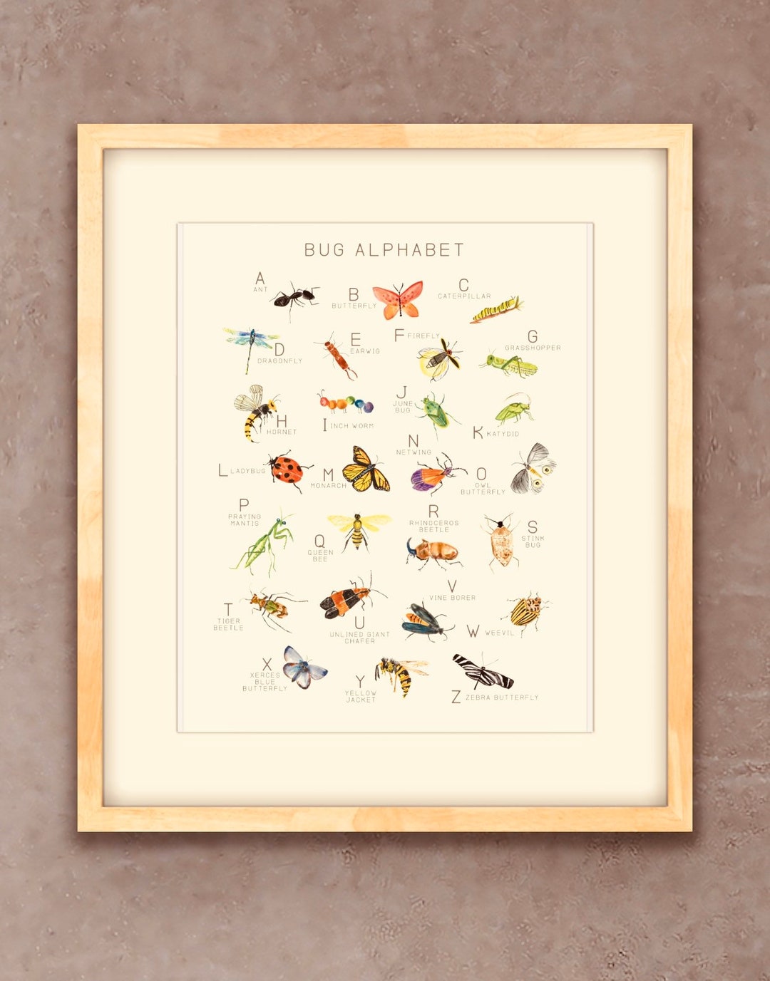 Bug Poster | Bug Print | Bug Lover | Insect Print | Montessori Learning ...