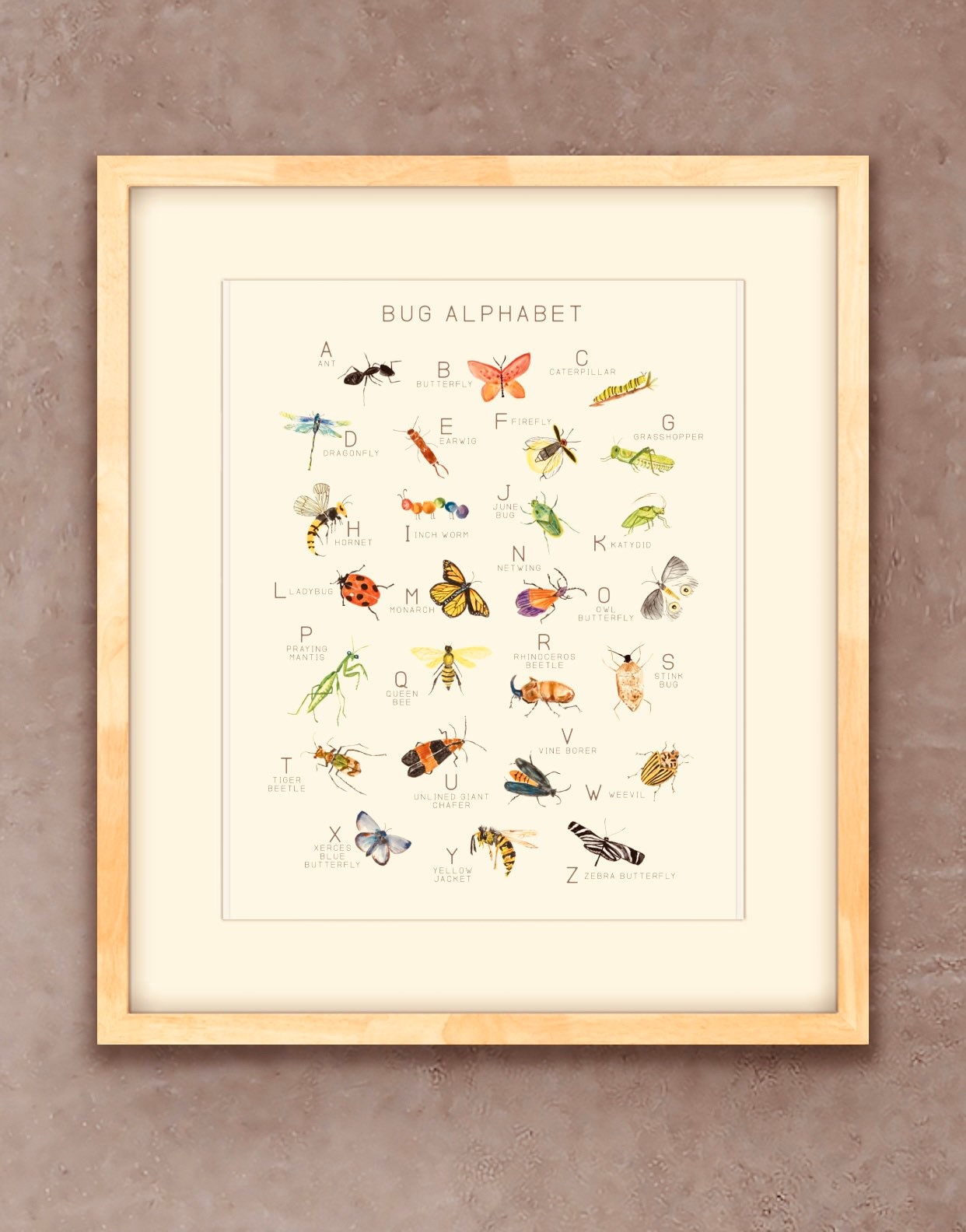 Bug Poster Bug Print Bug Lover Insect Print Montessori Learning - Etsy