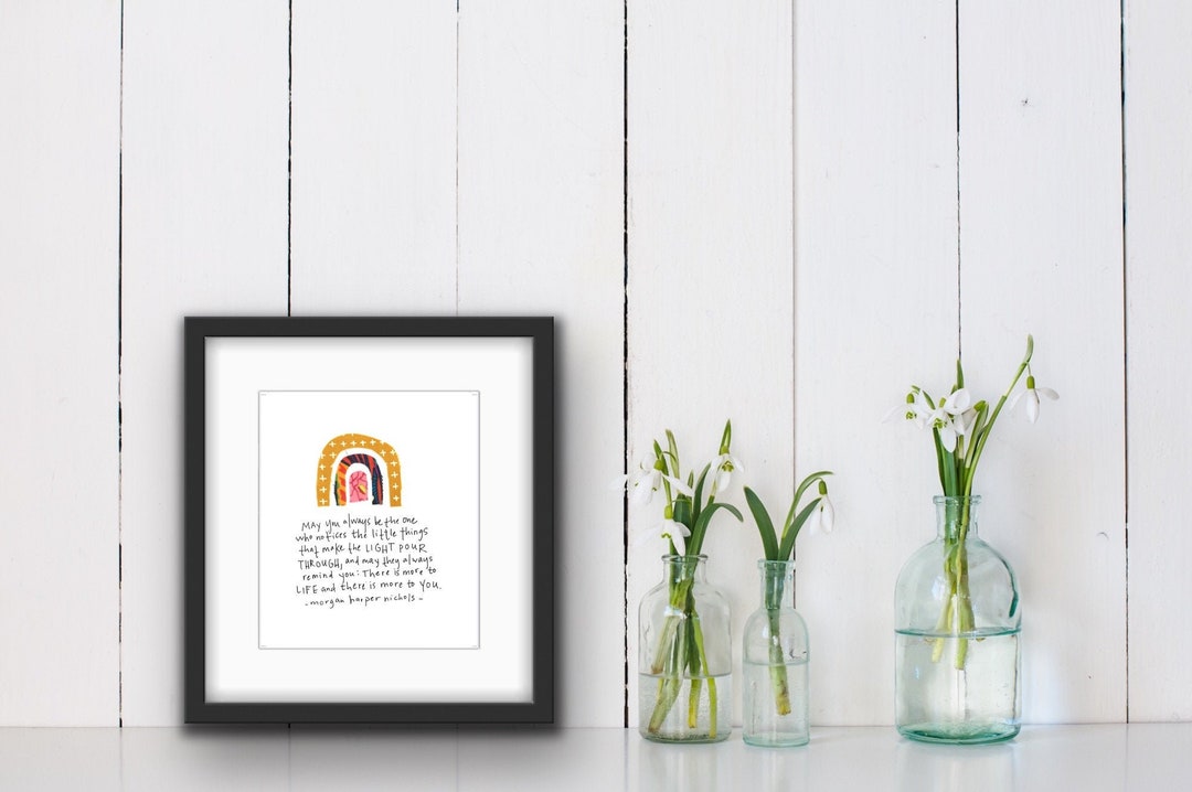 Rainbow Inspiration Print Morgan Harper Nichols Office Motivation - Etsy