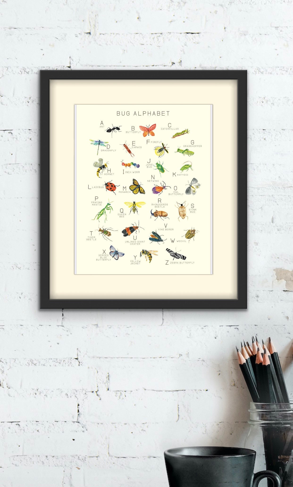 Bug Poster Bug Print Bug Lover Insect Print Montessori Learning - Etsy