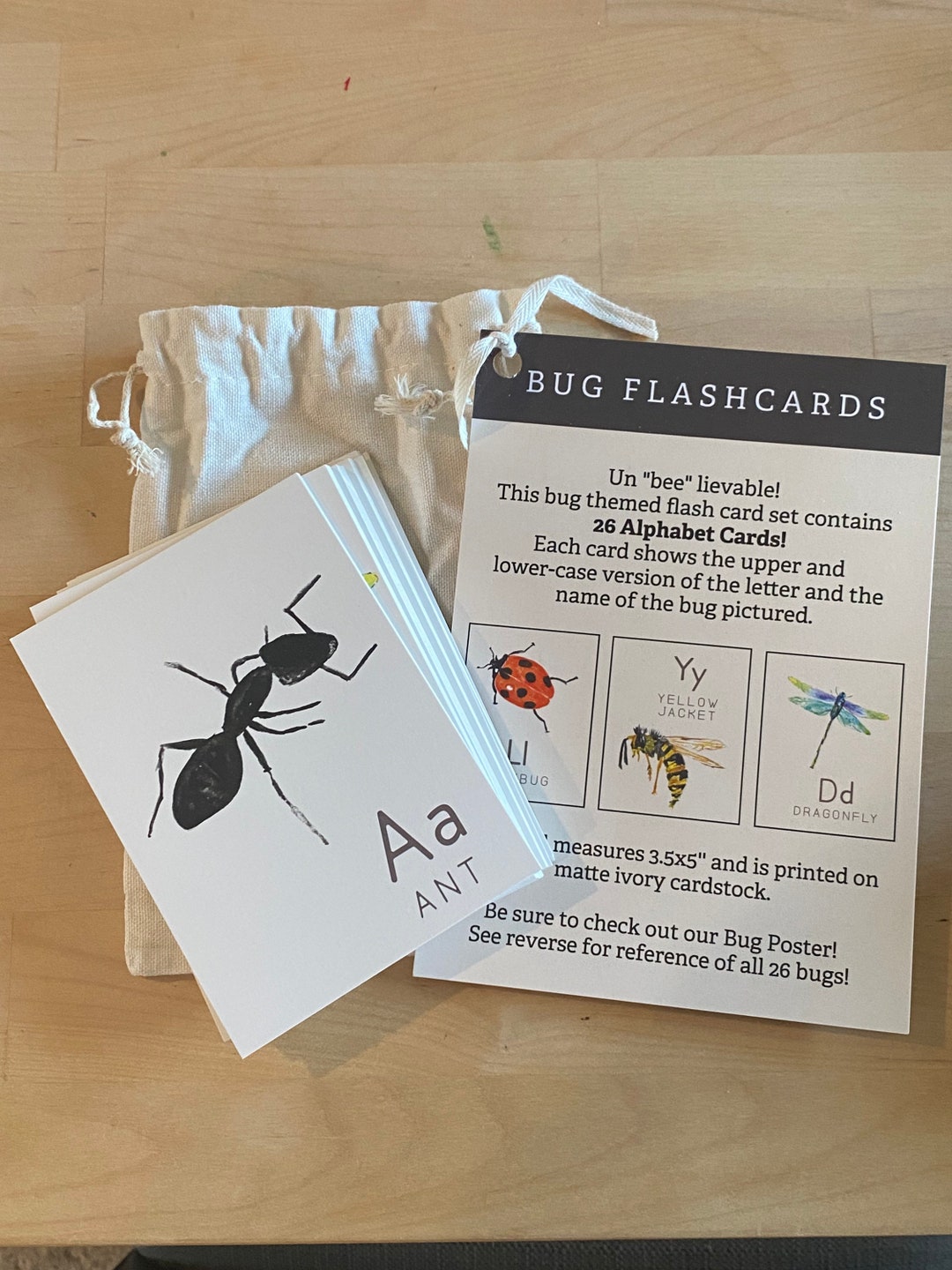 Bug Flashcards | Bug Insect Alphabet | Montessori Learning | - Etsy
