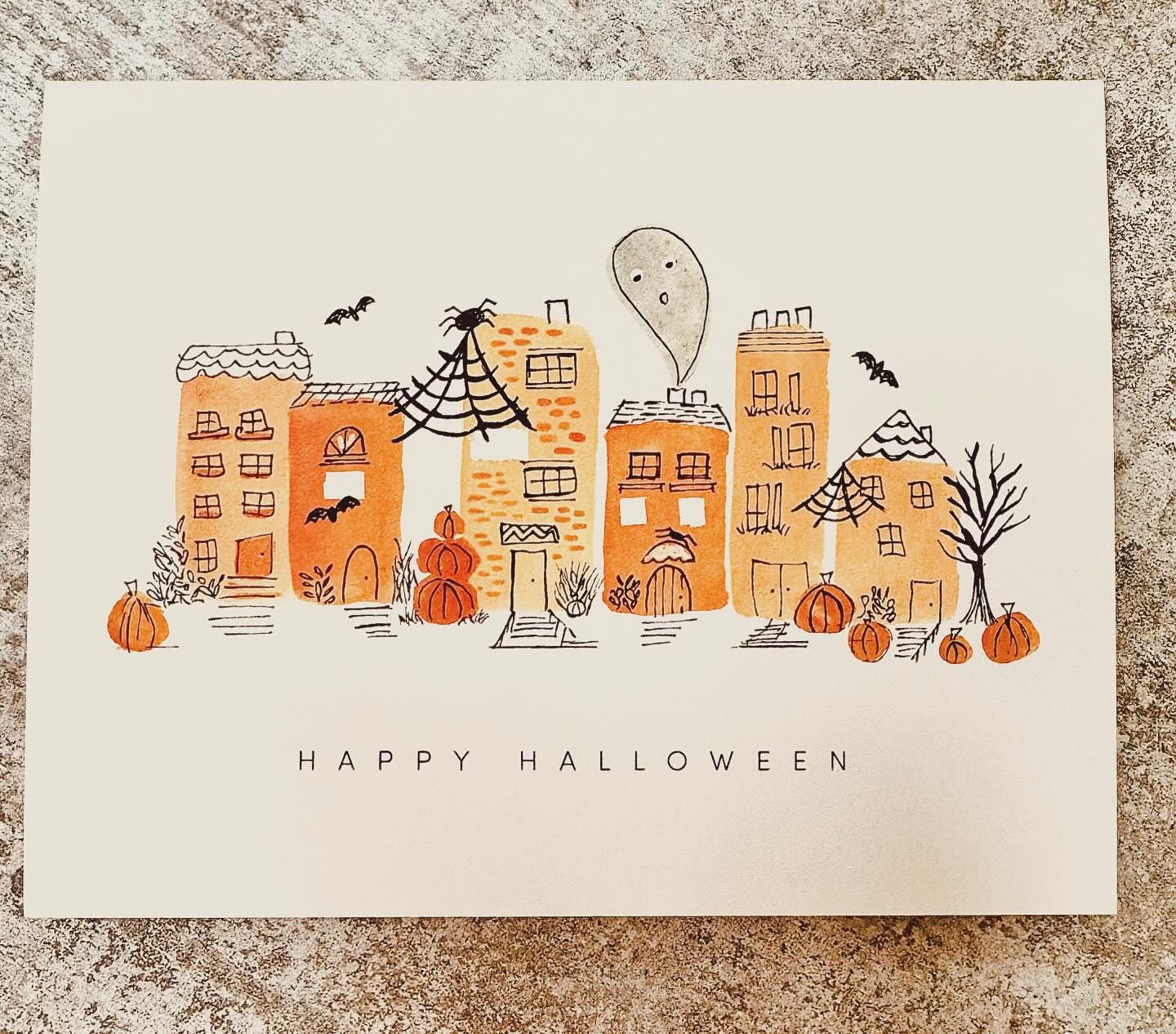 Happy Halloween Card Row Home Trick or Treating Card Greeting - Etsy