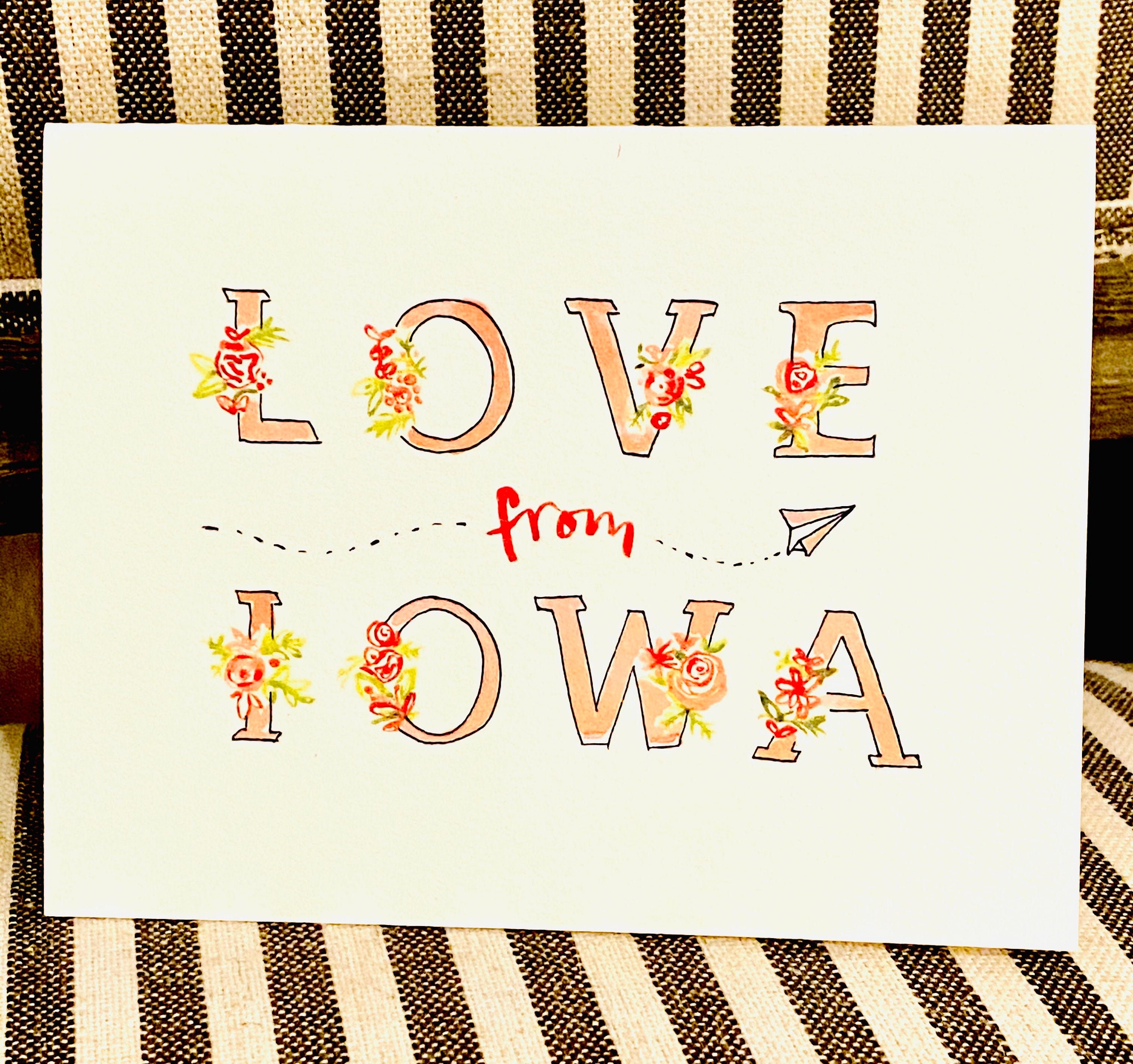 Love From Iowa Iowa Greeting Card Iowa Card Iowa Love Iowa Valentine ...