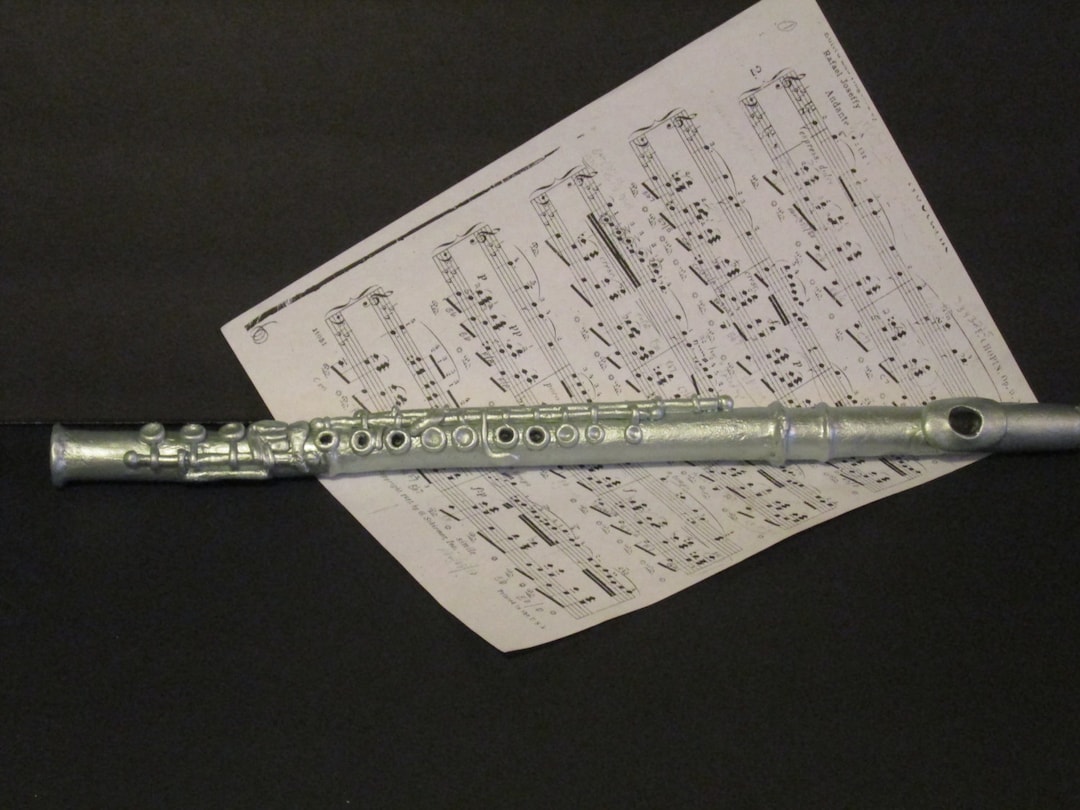 Flute Cake Topper Gum Paste Sugar Edible Instrument Musician Music ...