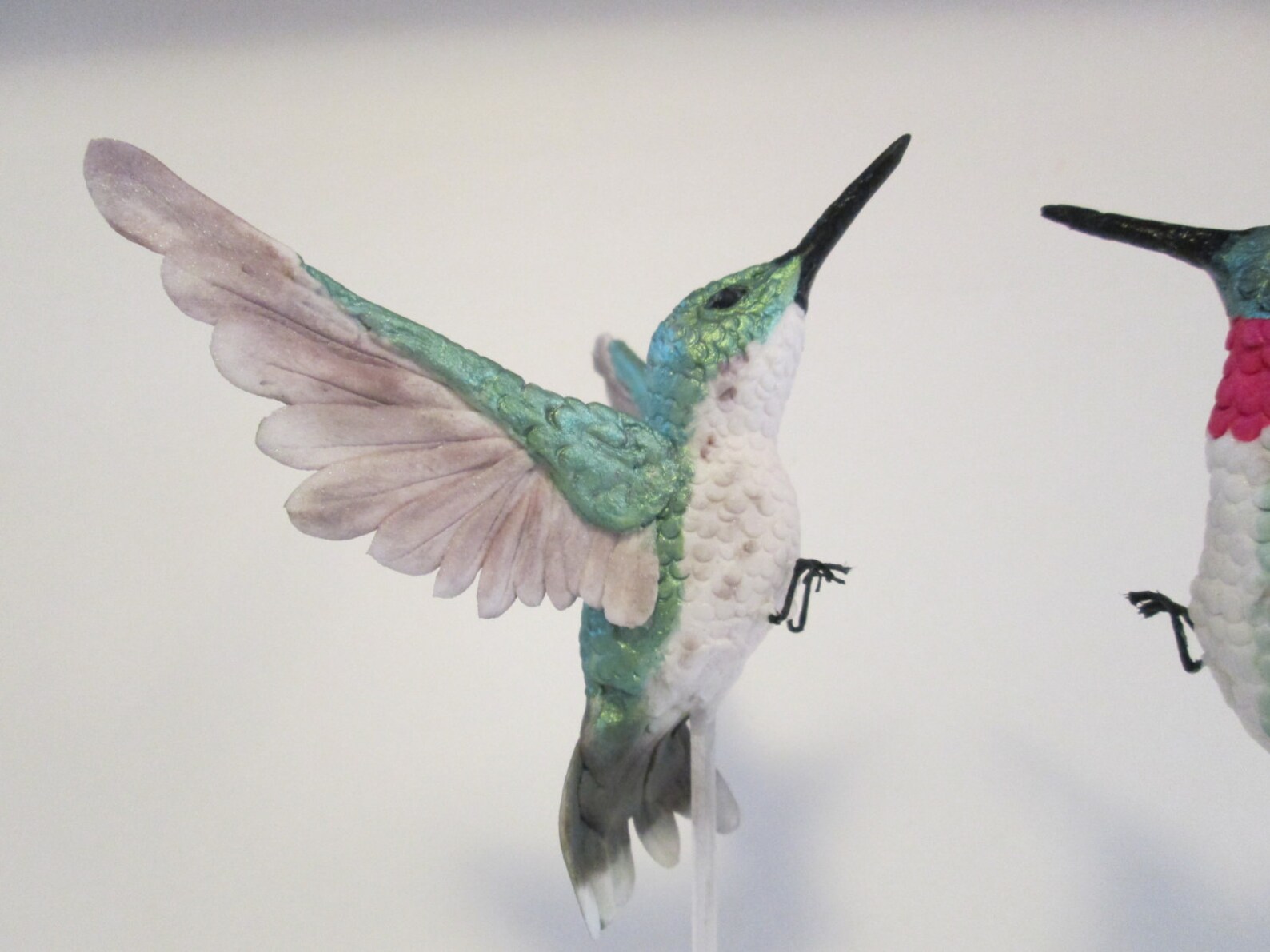 Handmade Hummingbird Cake Topper Ruby Throated Sugar Edible | Etsy