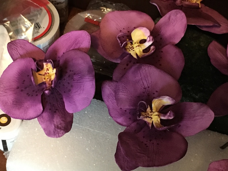 Colorful Floral Cake Toppers With Moth Orchids, Peonies, Roses, Irises ...
