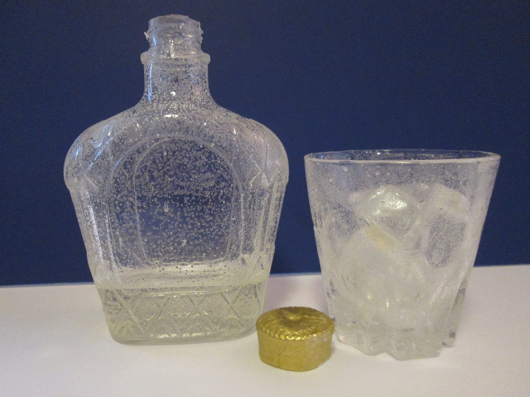 Handmade Whiskey Bottle Rocks Glass Cake Topper With Ice Sugar Whiskey ...