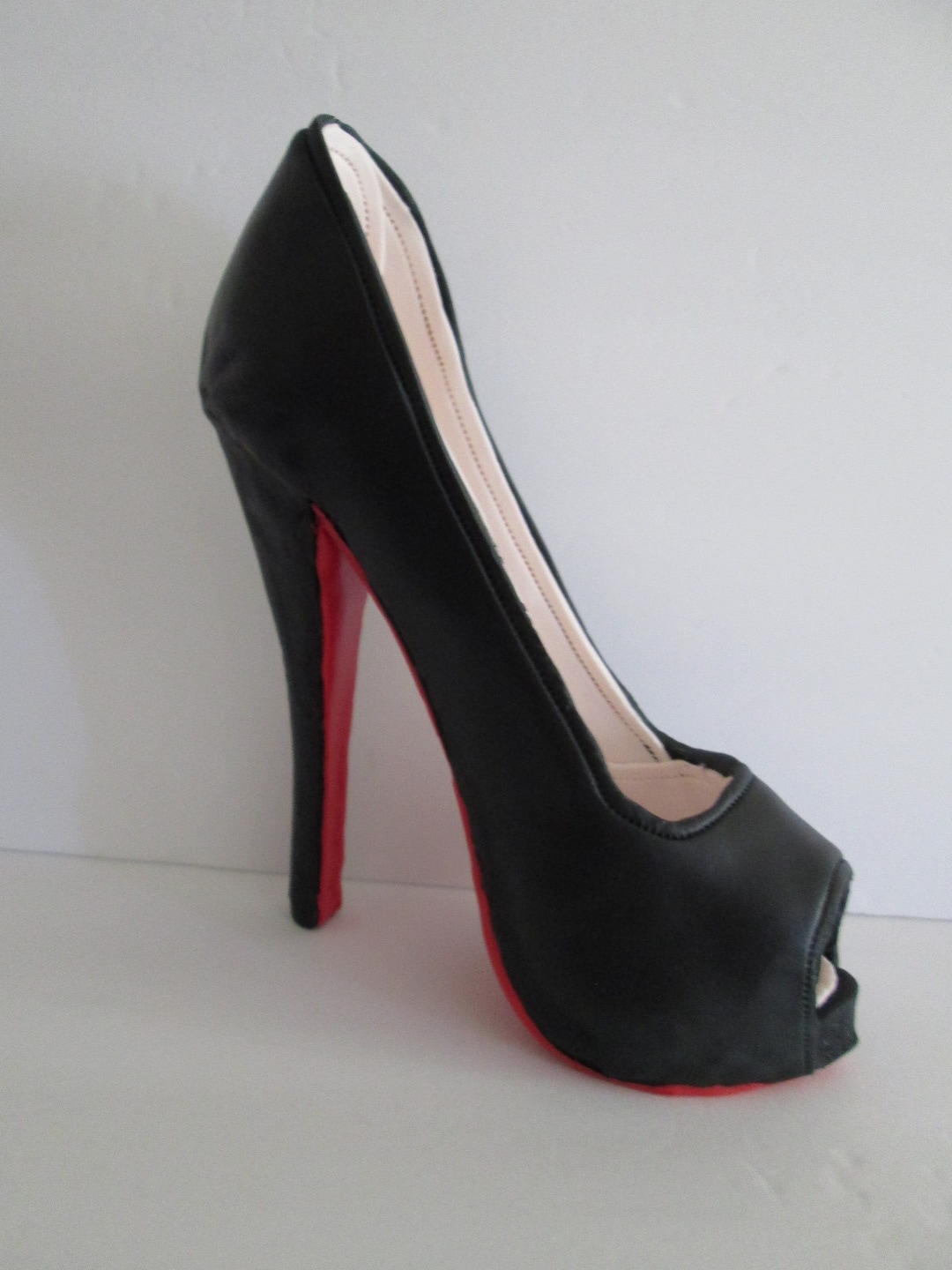 High Heel Sugar Shoe Peep Toe Cake Topper, Stiletto Sugar Shoe, Classic ...