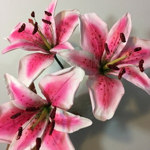 Stargazer Lily Cake Topper Asiatic Tiger Lily Lilies Bridal Wedding ...
