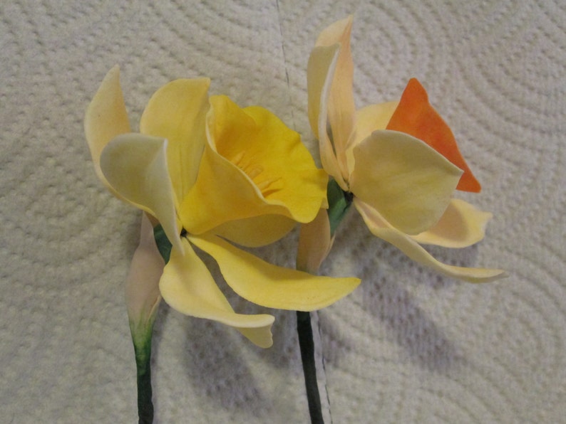 Realistic Gum Paste Daffodil, Spring Cake Topper - Etsy