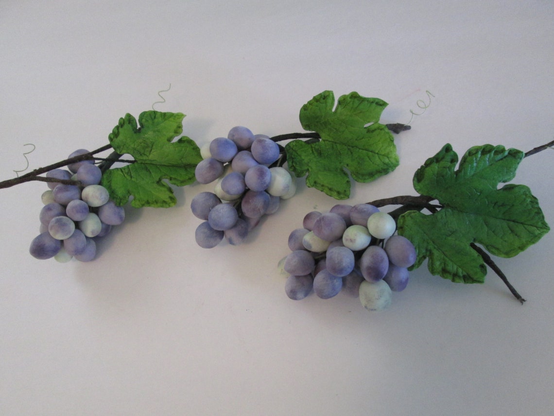 Handmade Wine Bottle Cake Topper Grapes Sugar Edible - Etsy