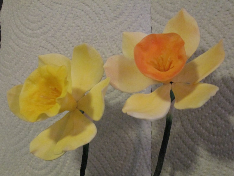Realistic Gum Paste Daffodil, Spring Cake Topper - Etsy