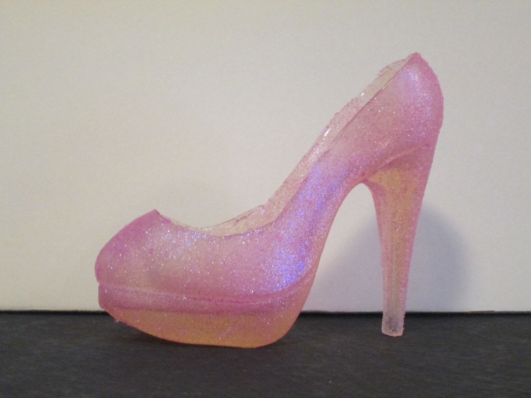 Pink Stiletto Sugar Shoe Cake Topper: Cinderella Glass Slipper - Etsy