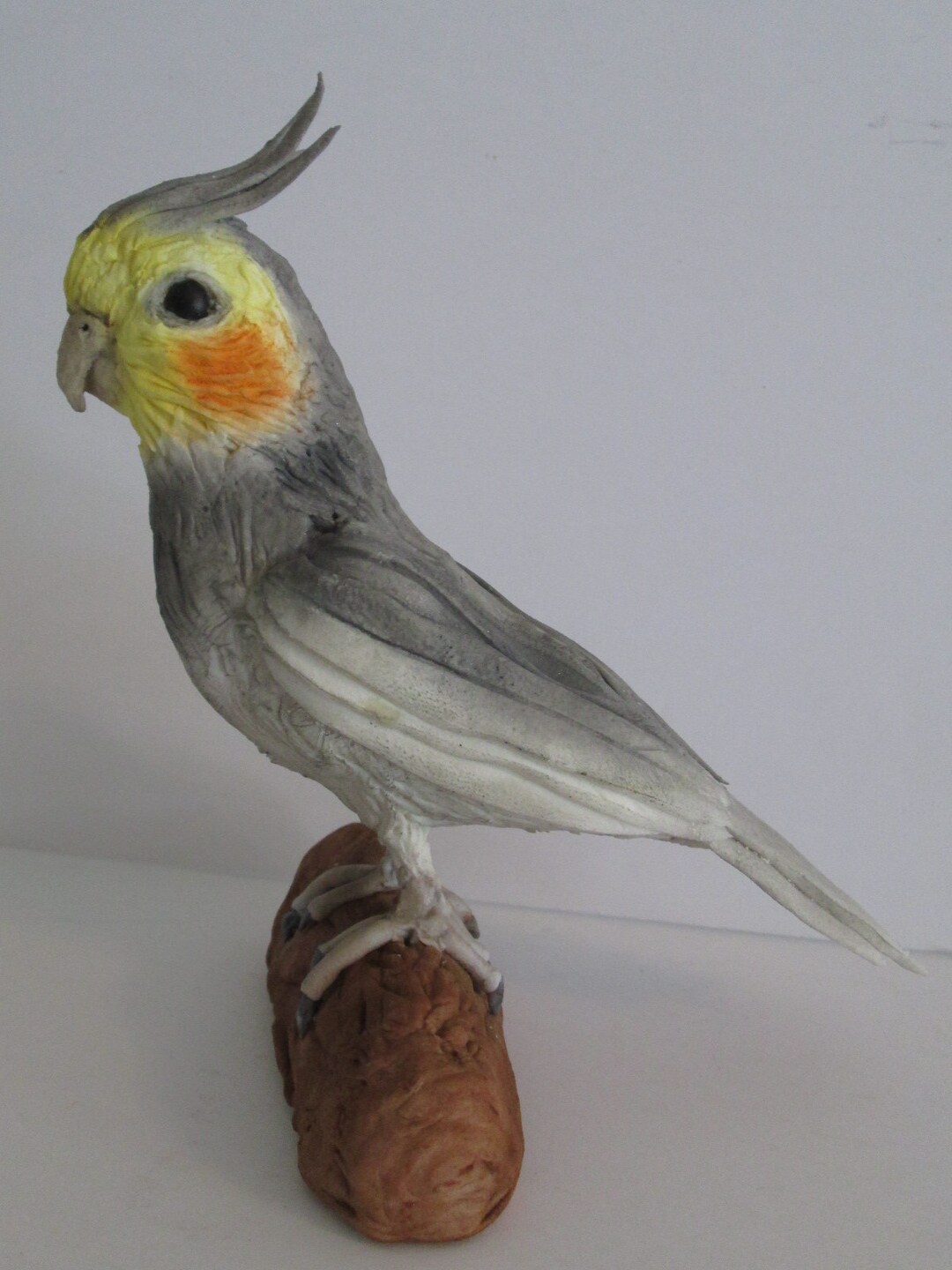 Cockatiel Parrot Cake Topper Gumpaste Gold Blue Mccaw African Grey ...