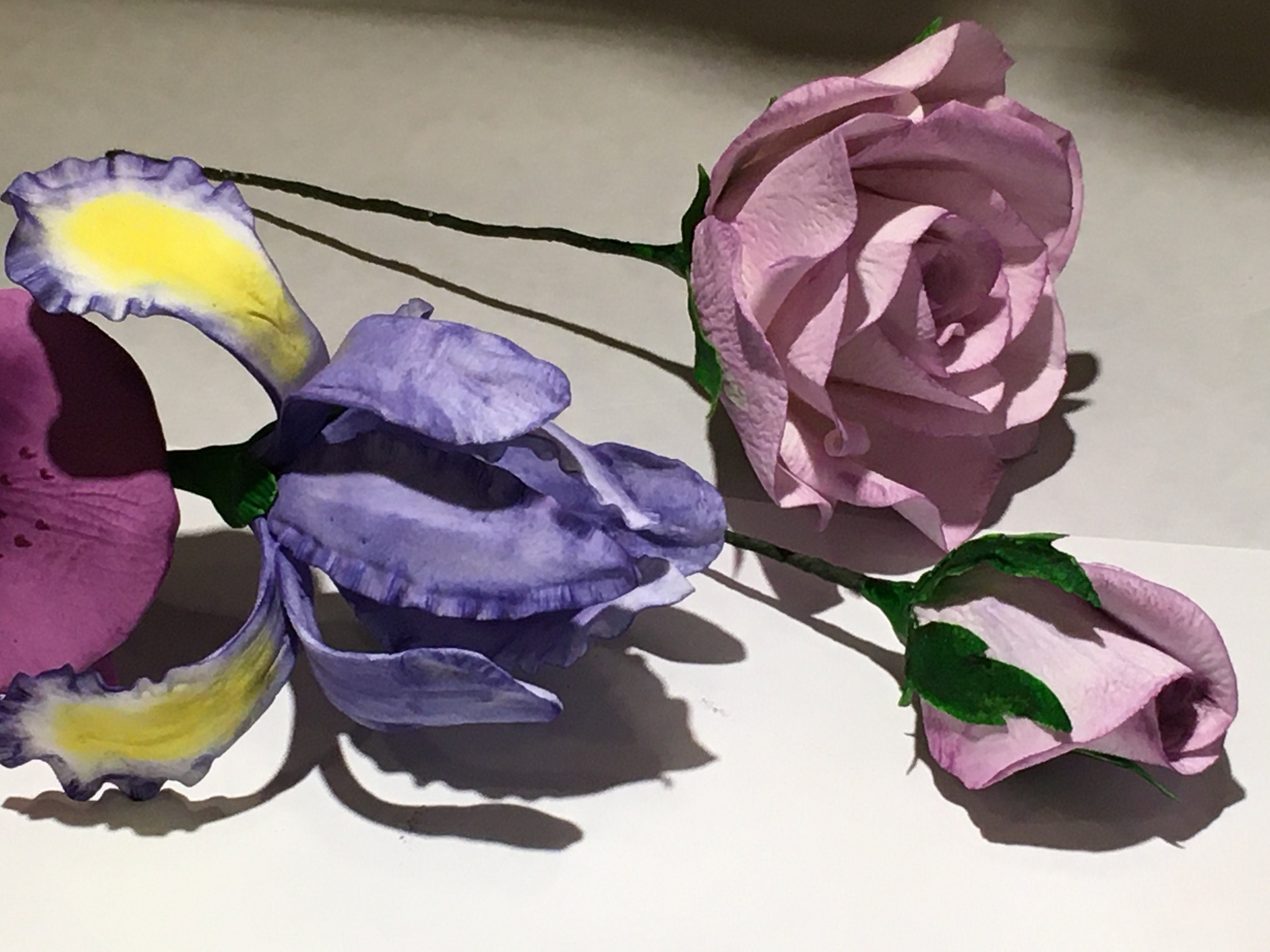 Colorful Floral Cake Toppers With Moth Orchids, Peonies, Roses, Irises ...